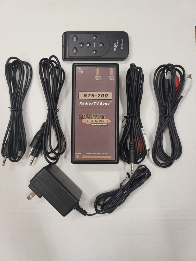 RTS-200C RADIOTVSYNC 0-86 SECOND STEREO AUDIO DELAY – Motron Electronics